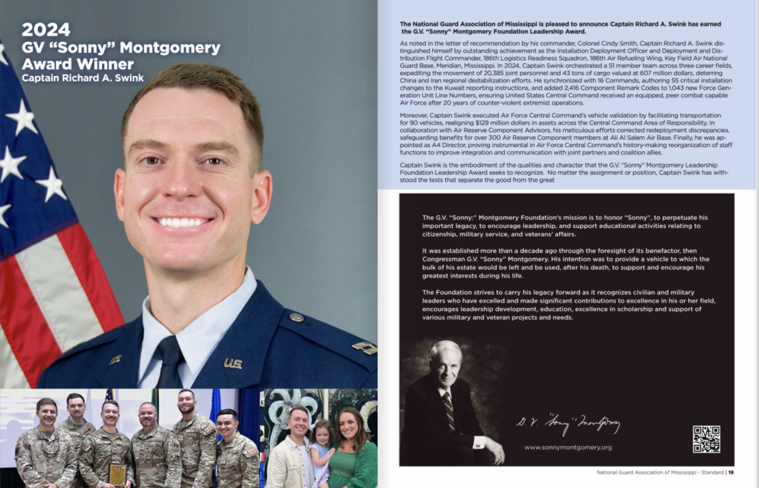 G.V. "Sonny" Montgomery Company Grade Award - National Guard Association of Mississippi